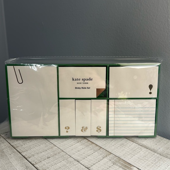 kate spade | Other | Nwt Kate Spade Strike Gold Sticky Note Set | Poshmark